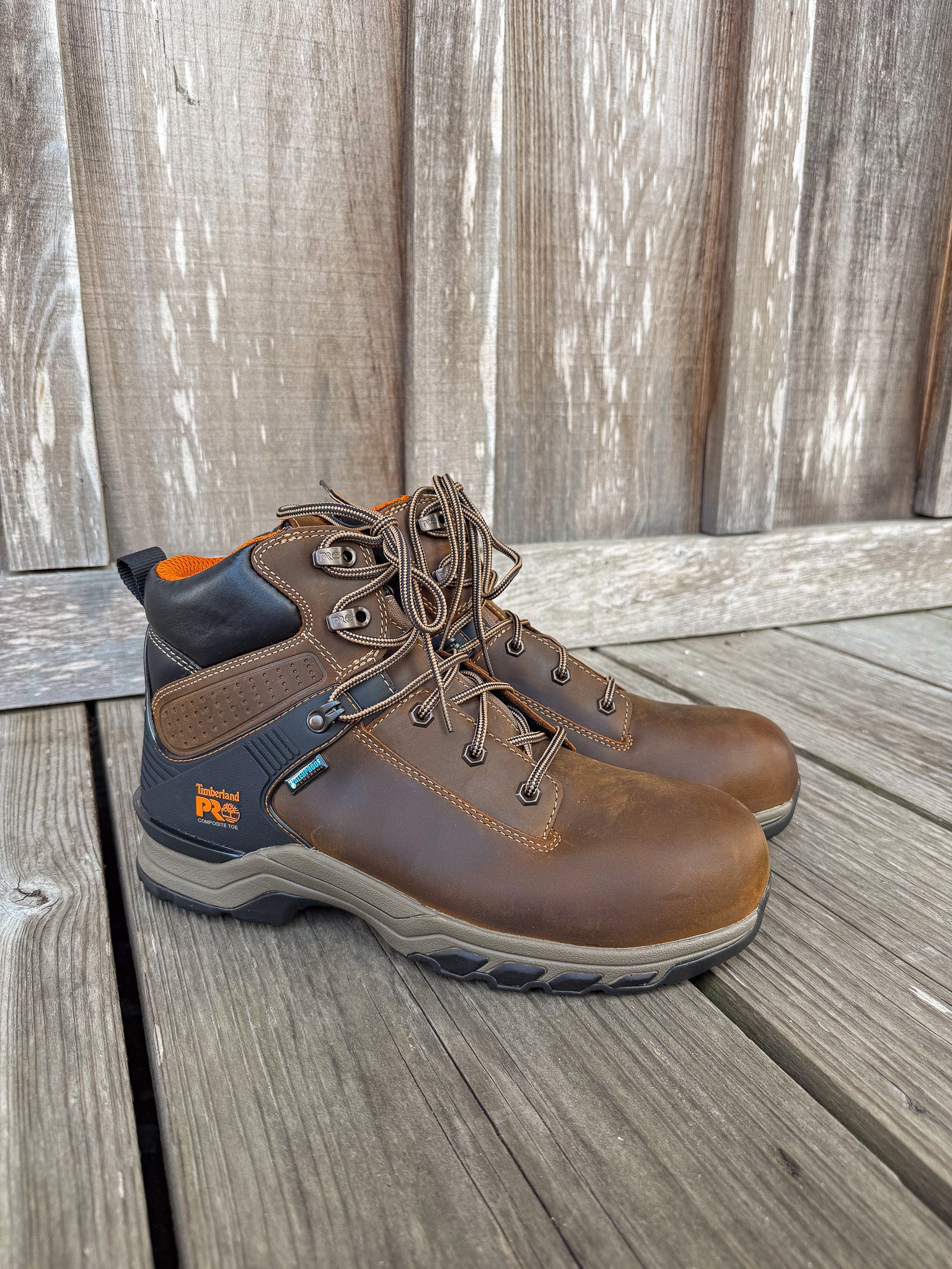 TBA1RVS | 6" Hypercharge Waterproof Round Composite Toe Work Boot ...